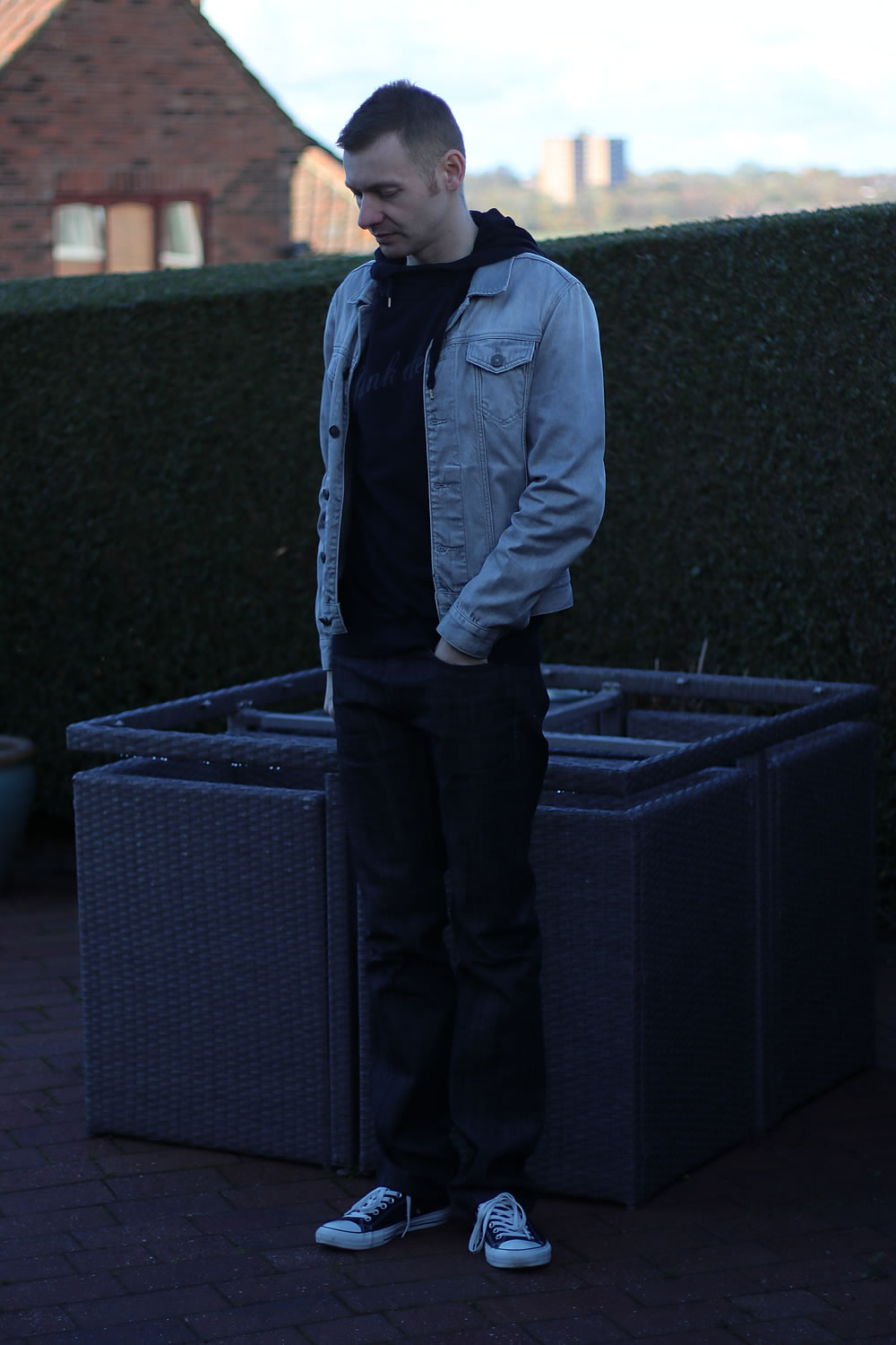 How To Style A Denim Jacket In Winter - Layering Tips | Michael 84